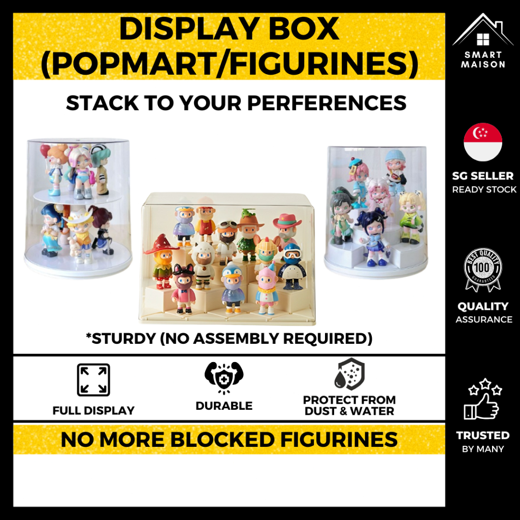 Display Box Popmart Figurine Customizable DIY Rotating 2 Layer (Labubu ...