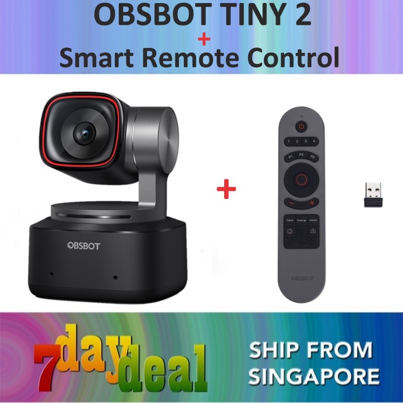 OBSBOT TINY 2 4K Webcam + Smart Remote Controller | Shopee Malaysia
