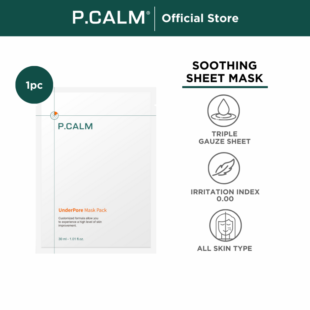 [P.CALM] UnderPore Sheet Mask (1 PC) | Shopee Malaysia