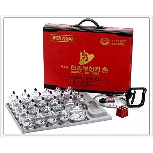 Hansol Buhang Korea Professional Cupping Therapy Equipment 30 Cups Set ...