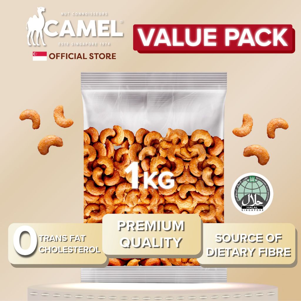 Camel Nuts Honey Cashews 1kg – Savoury & Crunchy Premium Halal Snack ...