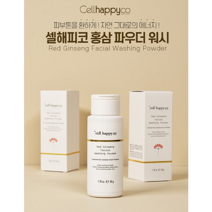 Happyco Red Ginseng Cell Wash Powder (50g) | Shopee Malaysia