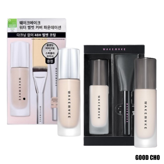 [WAKEMAKE] Water Velvet Cover Foundation 30ml (Brush Included) | Shopee ...