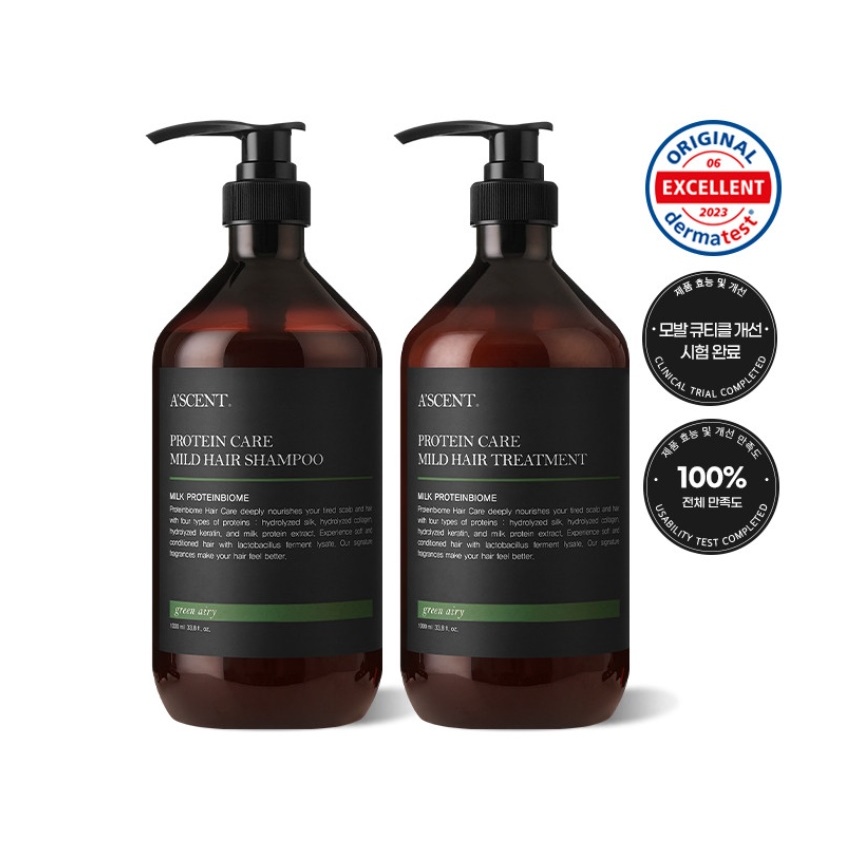 A'scent Protein Biome Shampoo Set 2000ml/Deadskin Improvement/Mild Acid ...