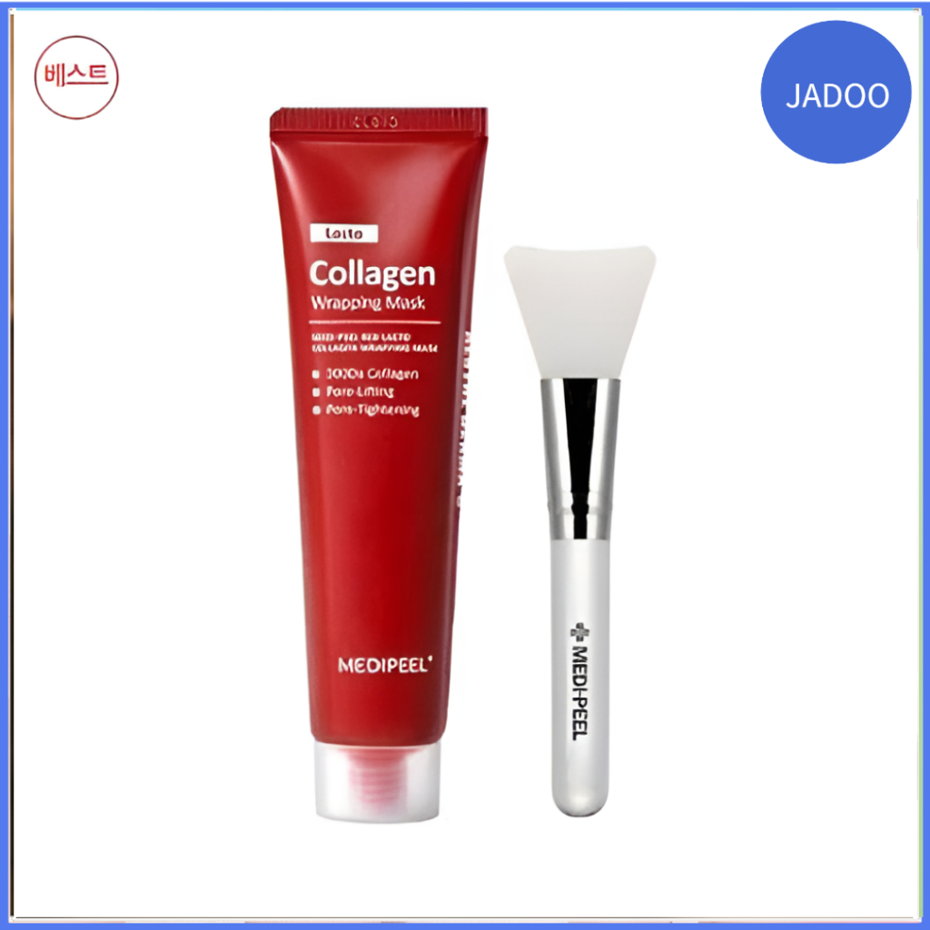 MEDIPEEL Red Lacto Collagen Wrapping Mask 70ml with Brush Set | Shopee ...