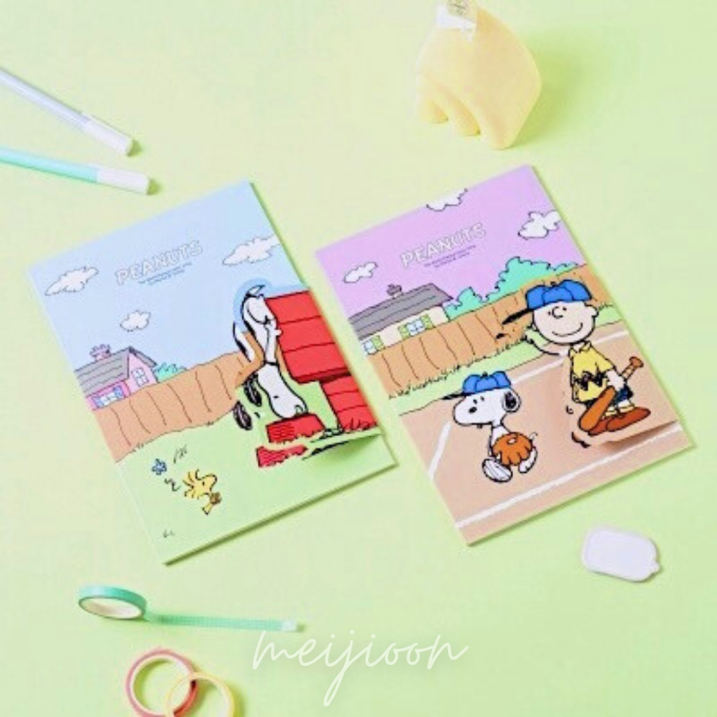 ♥from KOREA♥ DAISO KOREA X PEANUTS, Snoopy Character Cover Notepads to ...