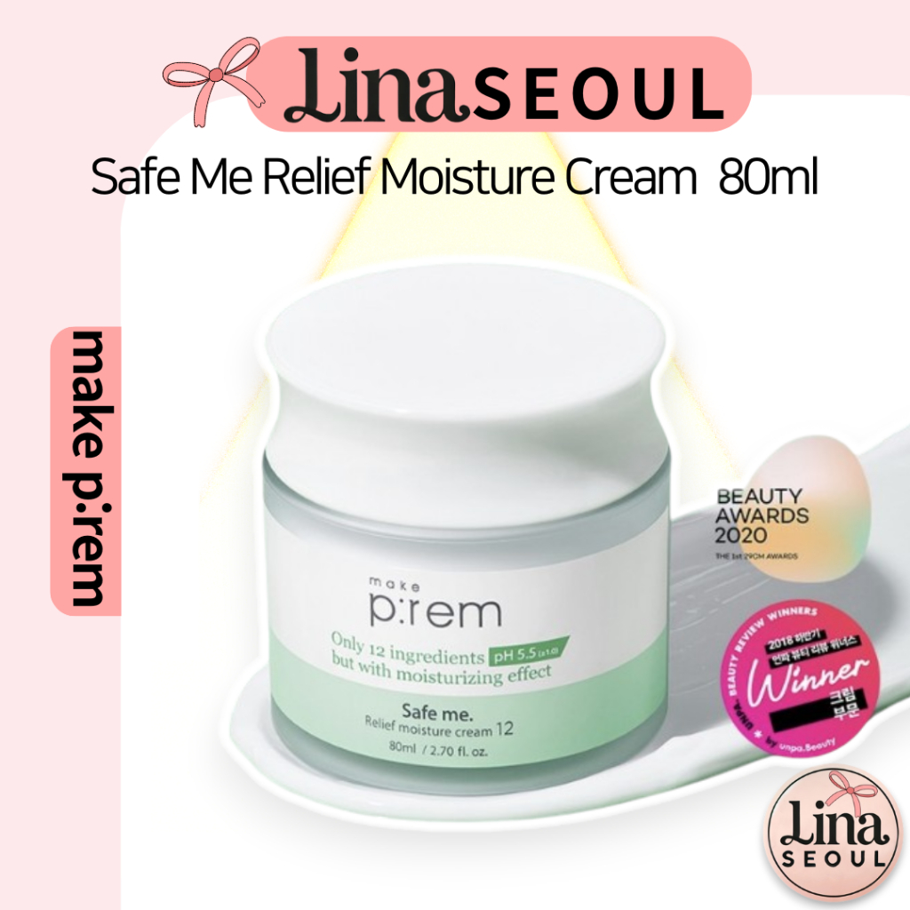 Makeprem Safe Me Relief Moisture Cream Sensitive Skin Soothing Hydration Hypoallergenic 80ml ...