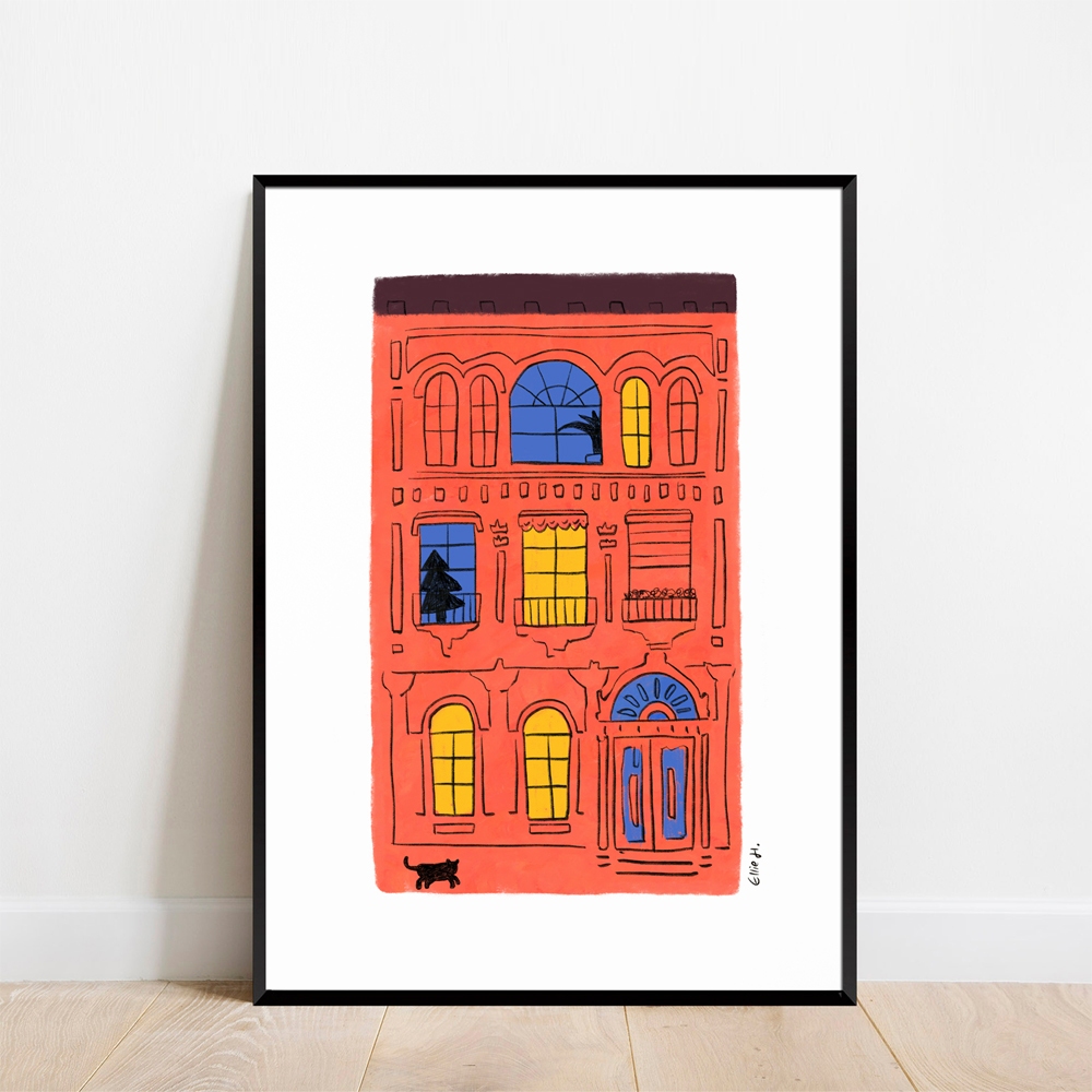 [ELLIE GO LUCKY] HOUSE ILLUST POSTER | Shopee Malaysia