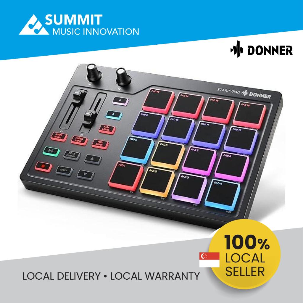 DONNER USB MIDI Pad Controller DPD-16 STARRYPAD [16 Beat Pads, 2 ...