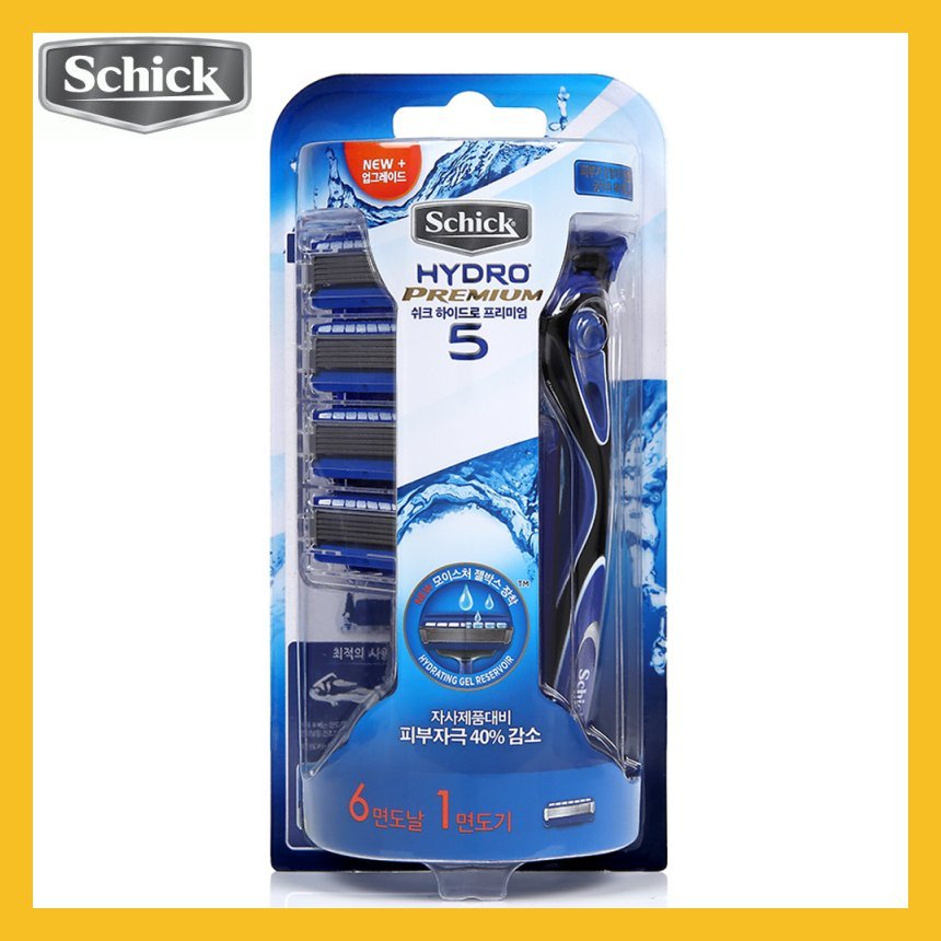 Schick Hydro5 Premium Razor Handle + 6 Blades, 1 Set The most cost ...