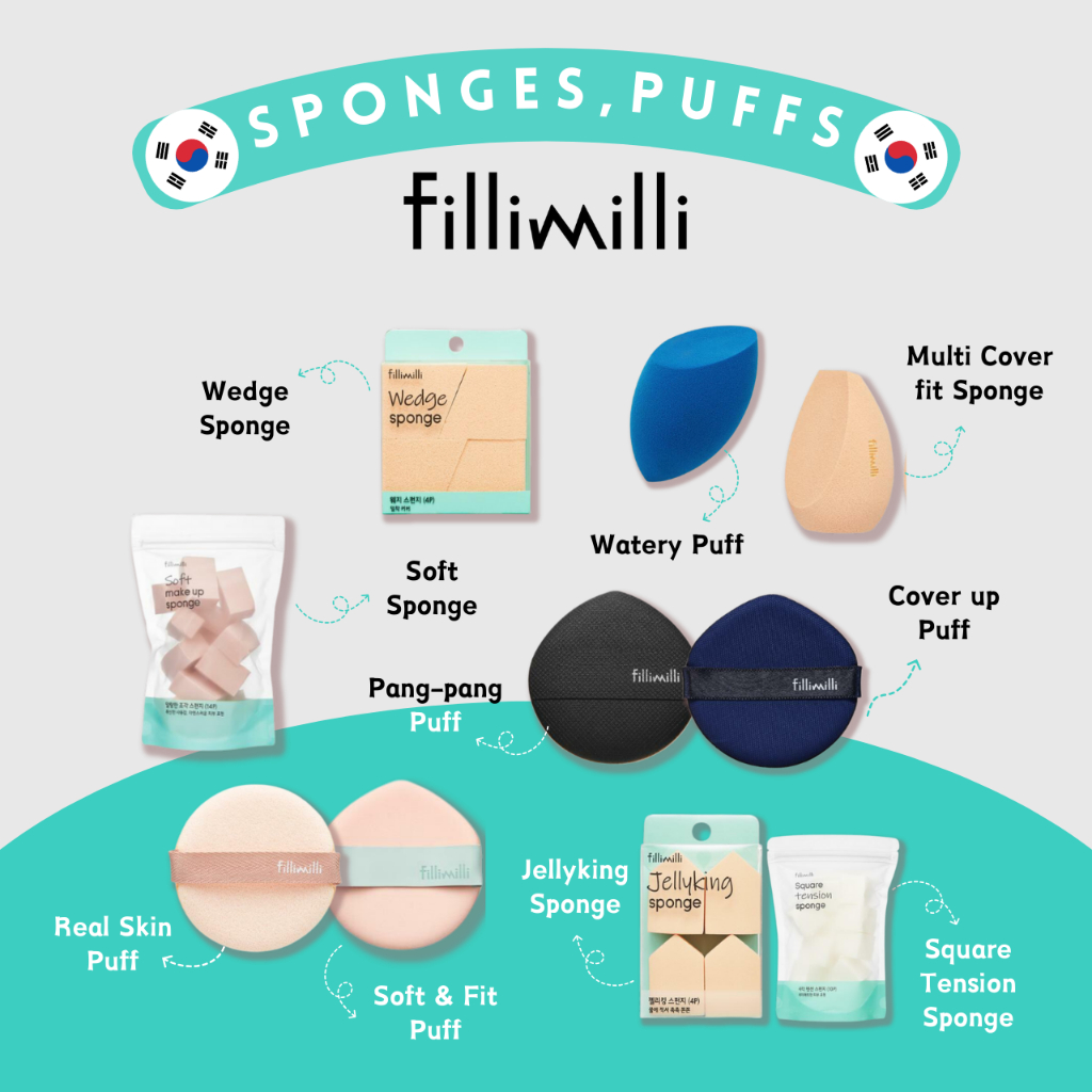 [Fillimilli] Makeup Sponges / Puffs (30Types) | Shopee Malaysia