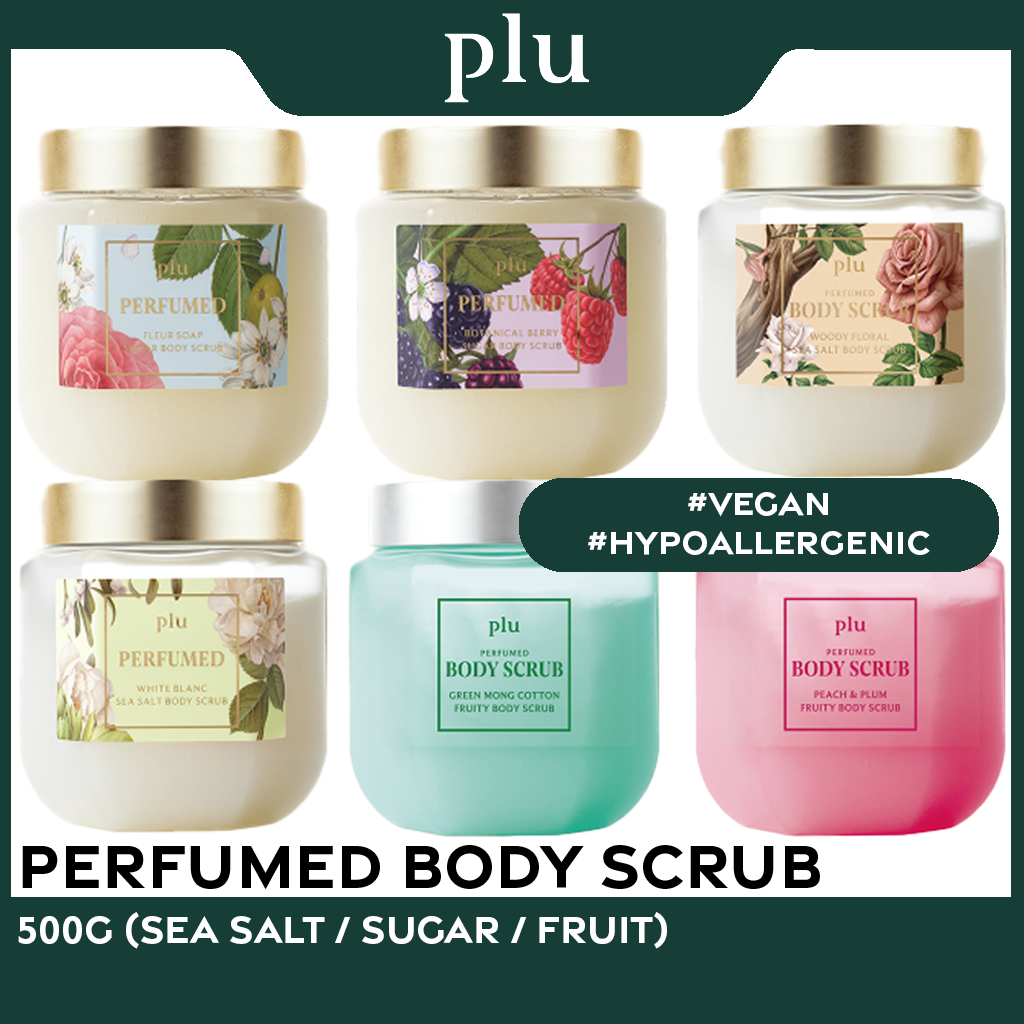 [Plu] Plu Perfumed Body Scrub 500g (Salt / Sugar / Fruit) | Shopee Malaysia
