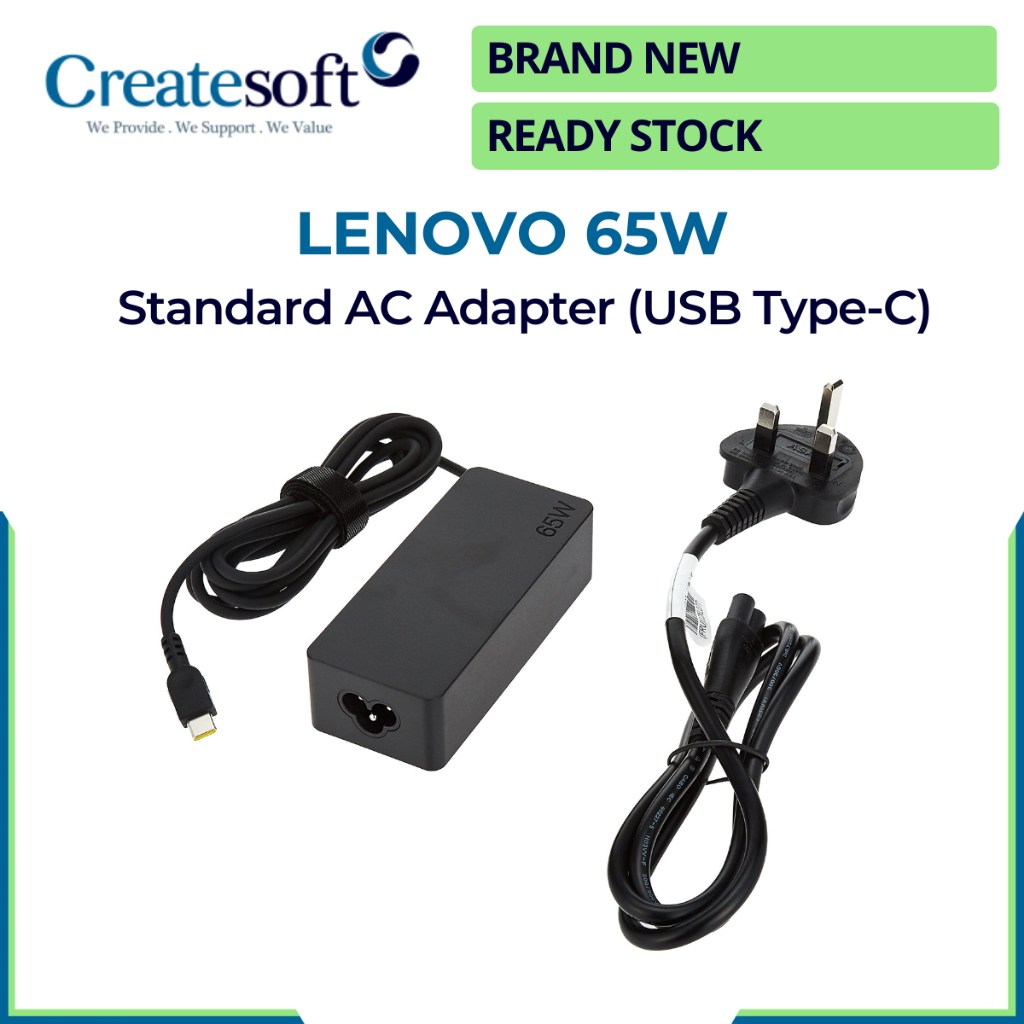 Lenovo 65W Standard AC Adapter (USB Type-C) | Shopee Malaysia