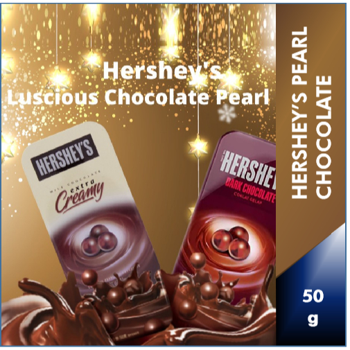 Hershey’s Milk Chocolate Pearls Extra Creamy / Dark Chocolate 50g ...
