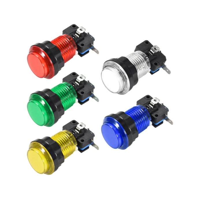 33mm Arcade Video Game Push Round Button Switch For Joystick DIY Parts ...