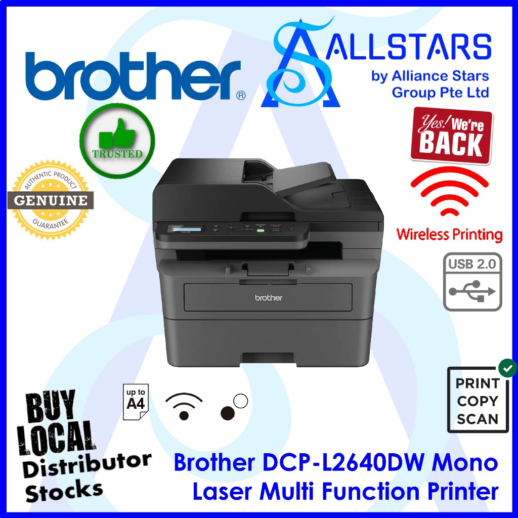 (ALLSTARS: We Are Back) Brother DCP-L2640DW Mono Laser Multi Function ...