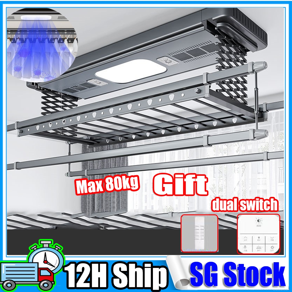 【SG Local】 Automated Lifting Clothes Drying Rack Smart Laundry System ...