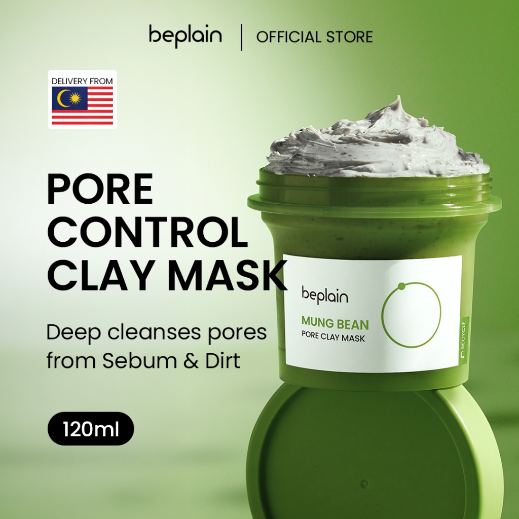 [BEPLAIN] MUNG BEAN PORE CLAY MASK 120ml | Wash off mask for Blackhead ...