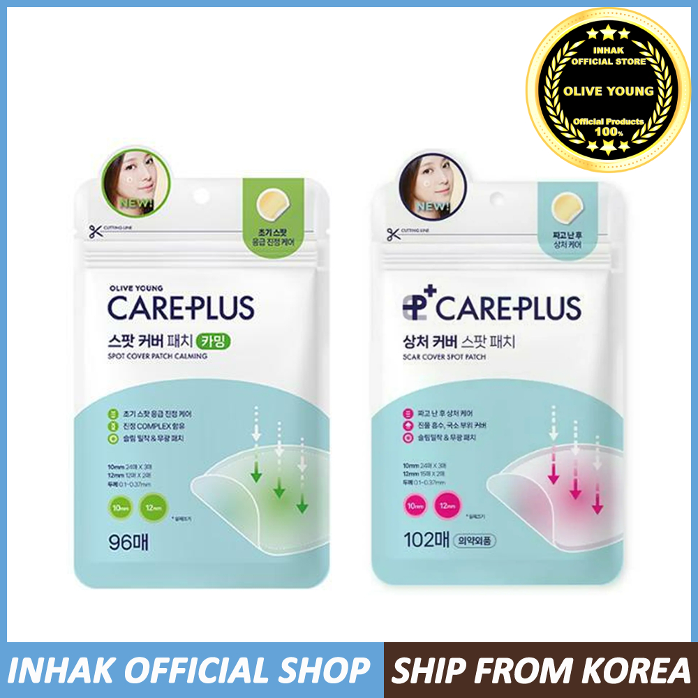 Olive Young CarePlus Scar Cover Spot Patch 102ea/Calming 96ea | Shopee ...
