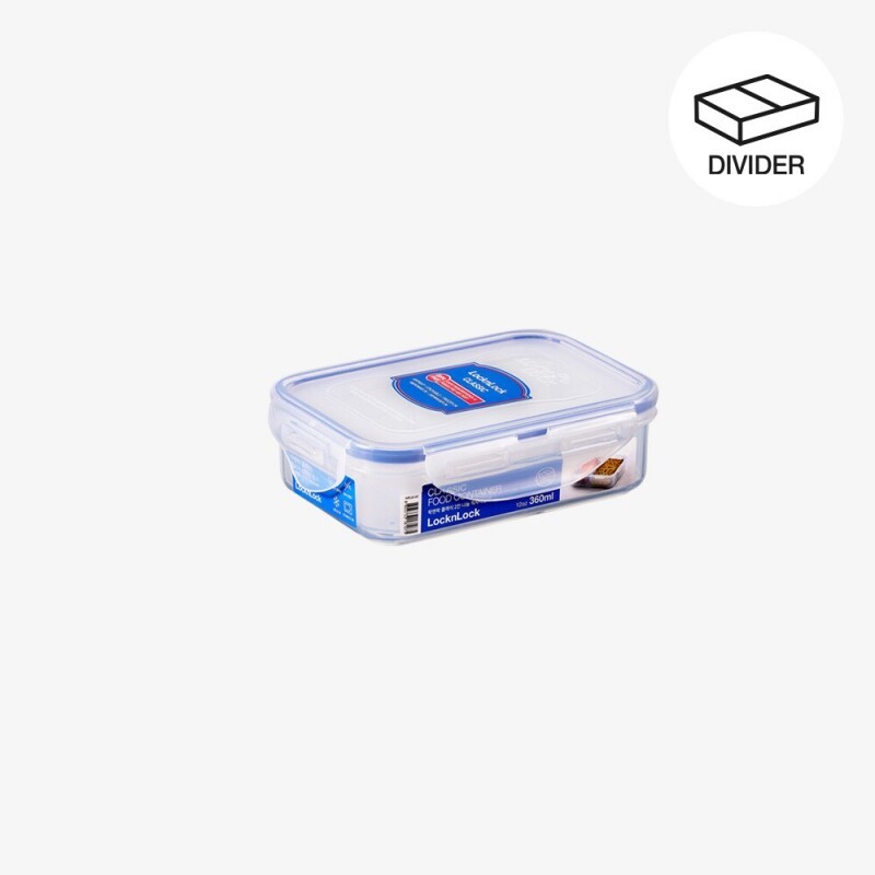 LocknLock 360ml Divided Classic Airtight Rectangular Food Storage ...
