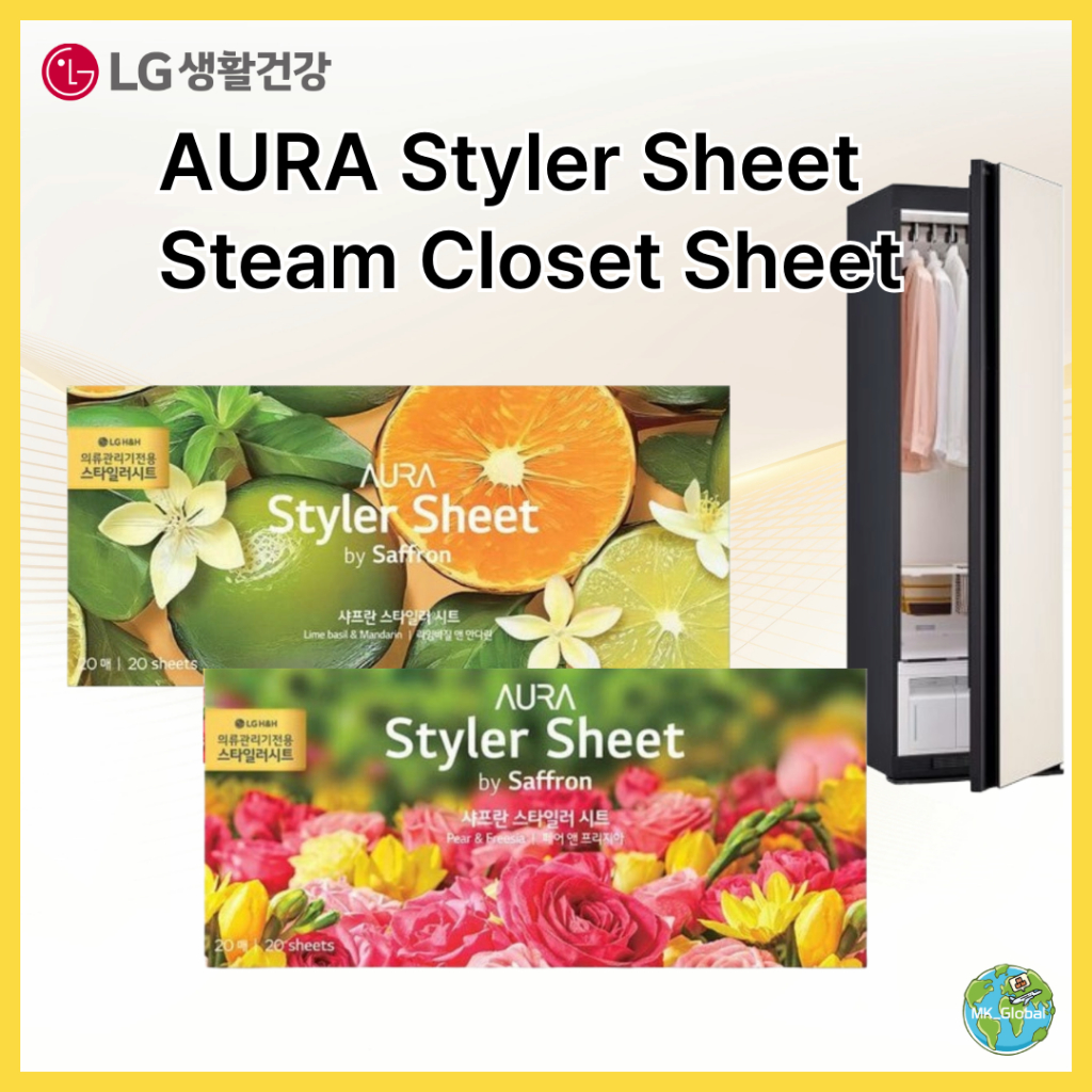 AURA Styler Steam Closet Aroma Sheets Clothing Care Fragrance 20 Sheets ...