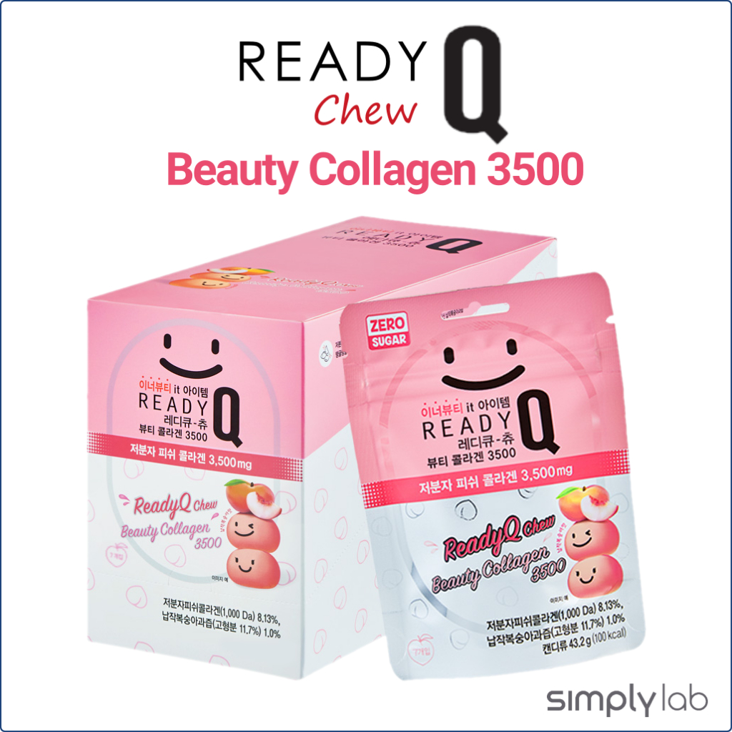 [Ready Q]Ready Q Chew Beauty Collagen 3500, Collagen Jelly, Collagen 3500mg, 1 Month, 84 Jellies ...
