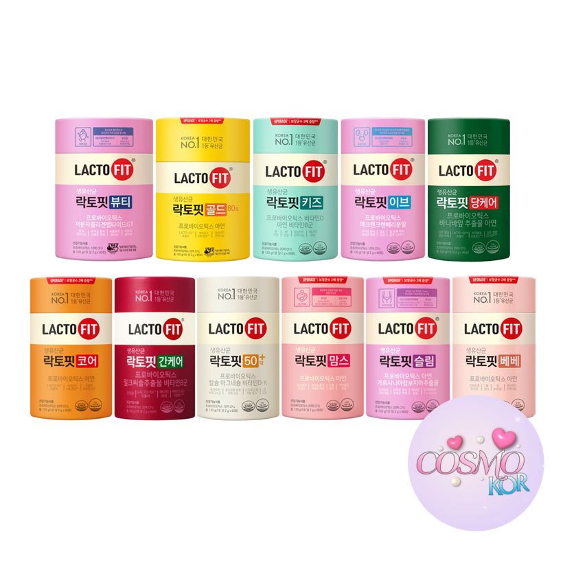 LACTO FIT Chong Kun Dang Probiotics Slim/Beauty/Kids/Eve/Sugar Care ...