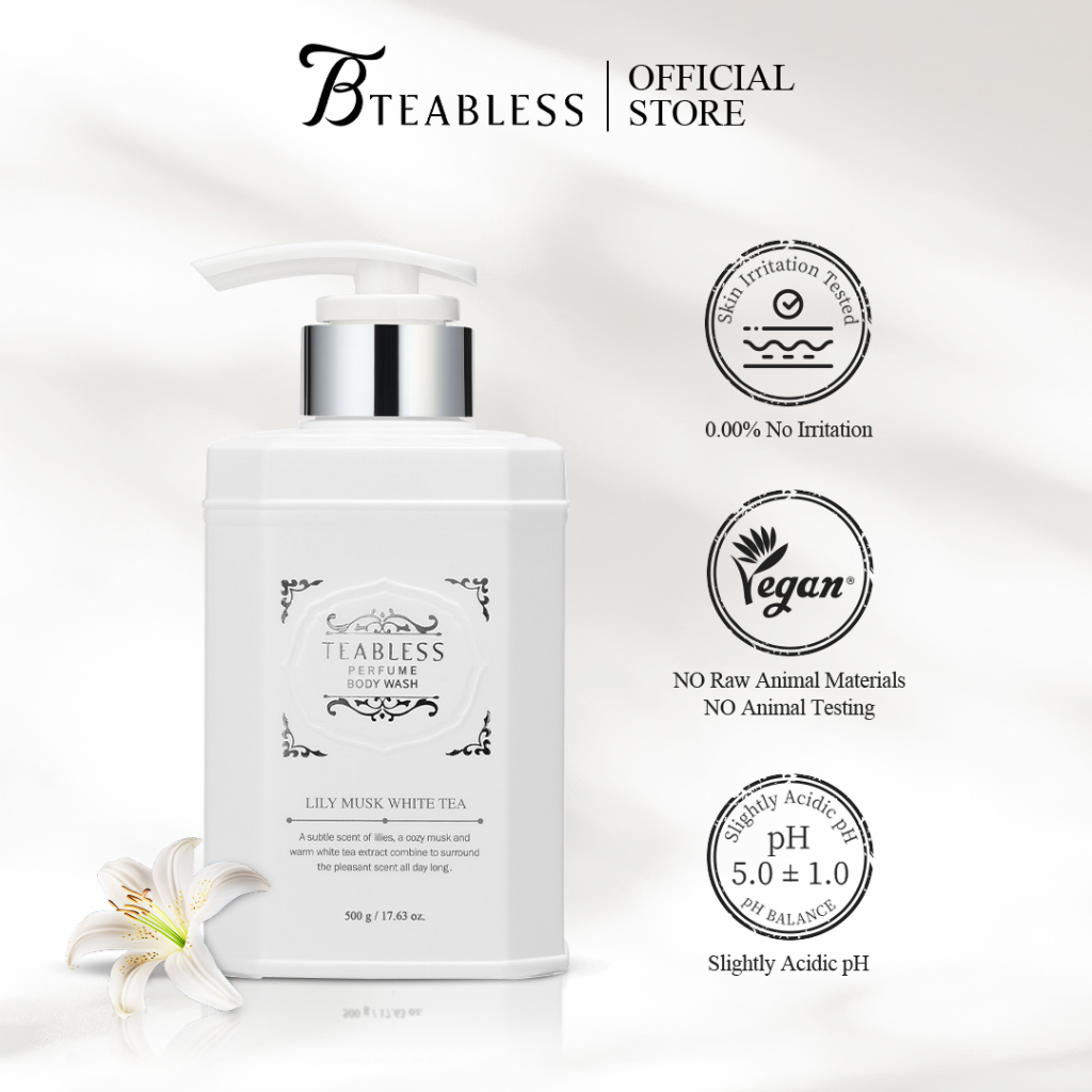Teabless Body Wash Lily Musk White Tea Perfume 500g | Shopee Malaysia