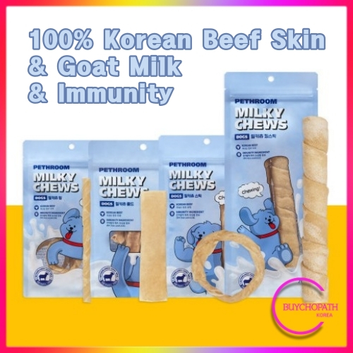 kr_Milky Chews for Dogs 4 types / Handmade Dog Chewing Gum Snack Treats ...