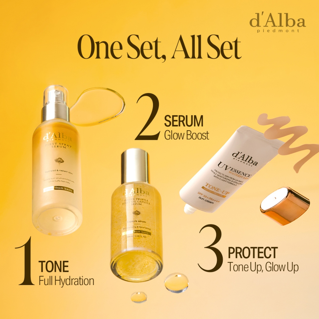 [d'Alba Official] Morning Care Set (First Spray Serum 100ml, Vita ...