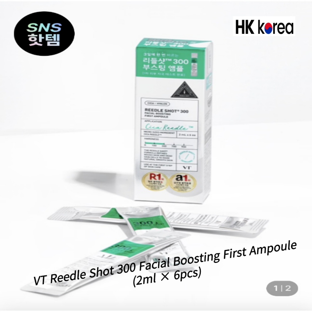 [daiso K-Beauty]]VT Reedle Shot 300 Facial Boosting First Ampoule (2ml × 6pcs) | Shopee Malaysia