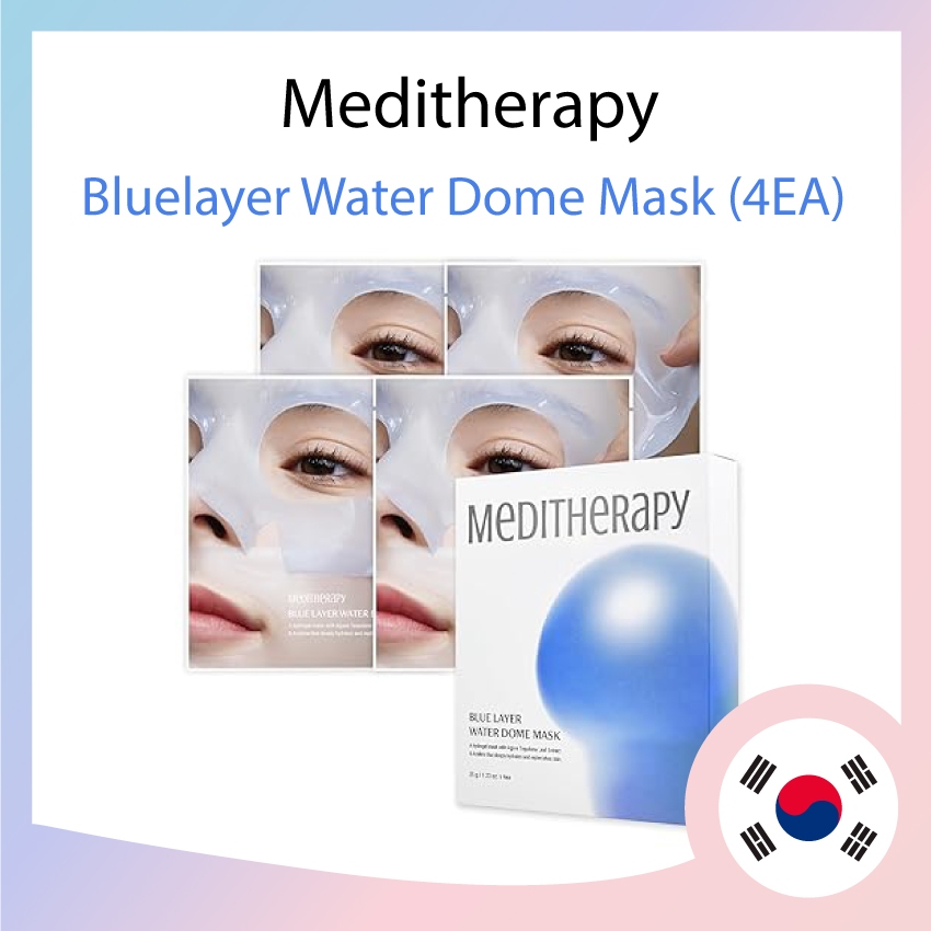 [ Meditherapy ] Bluelayer Water Dome Mask (4EA), Blue Hydrogel Mask ...