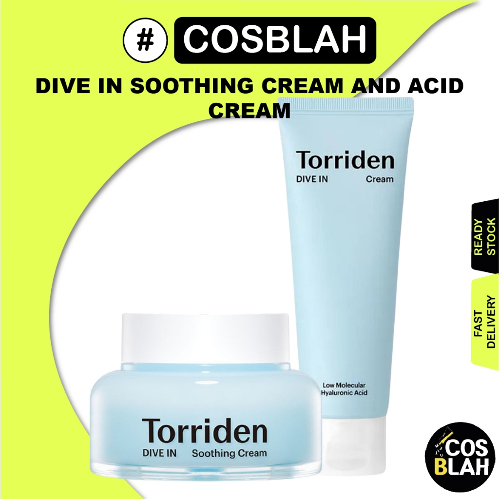 Torriden Dive in Soothing Cream 100ml / Hyaluronic Acid Cream 80ml ...