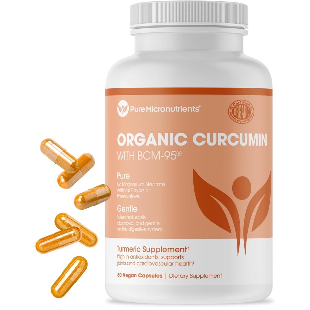 Pure Micronutrients Organic Turmeric Curcumin 60 Vegan Capsules 1000mg ...
