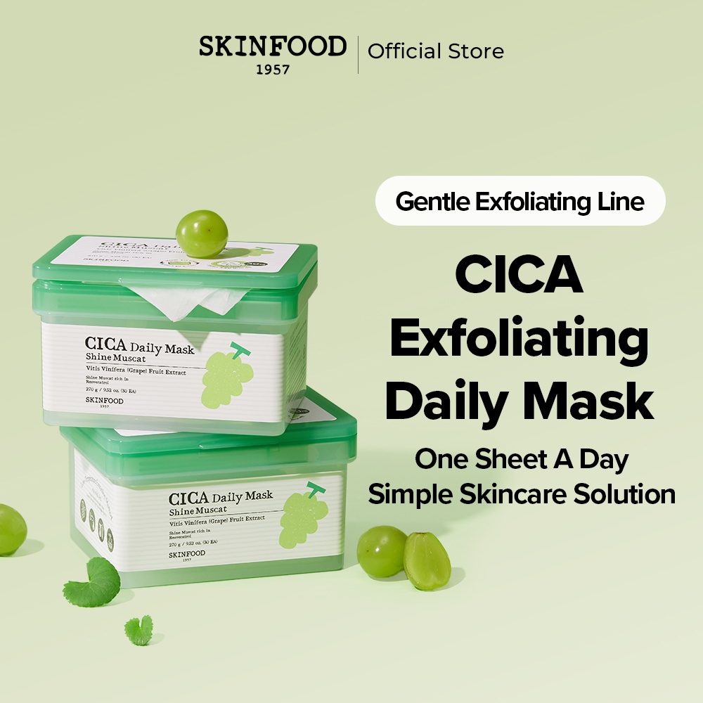 [SKINFOOD Official] Shine Muscat Cica BHA Daily Sheet Mask 30ea ...