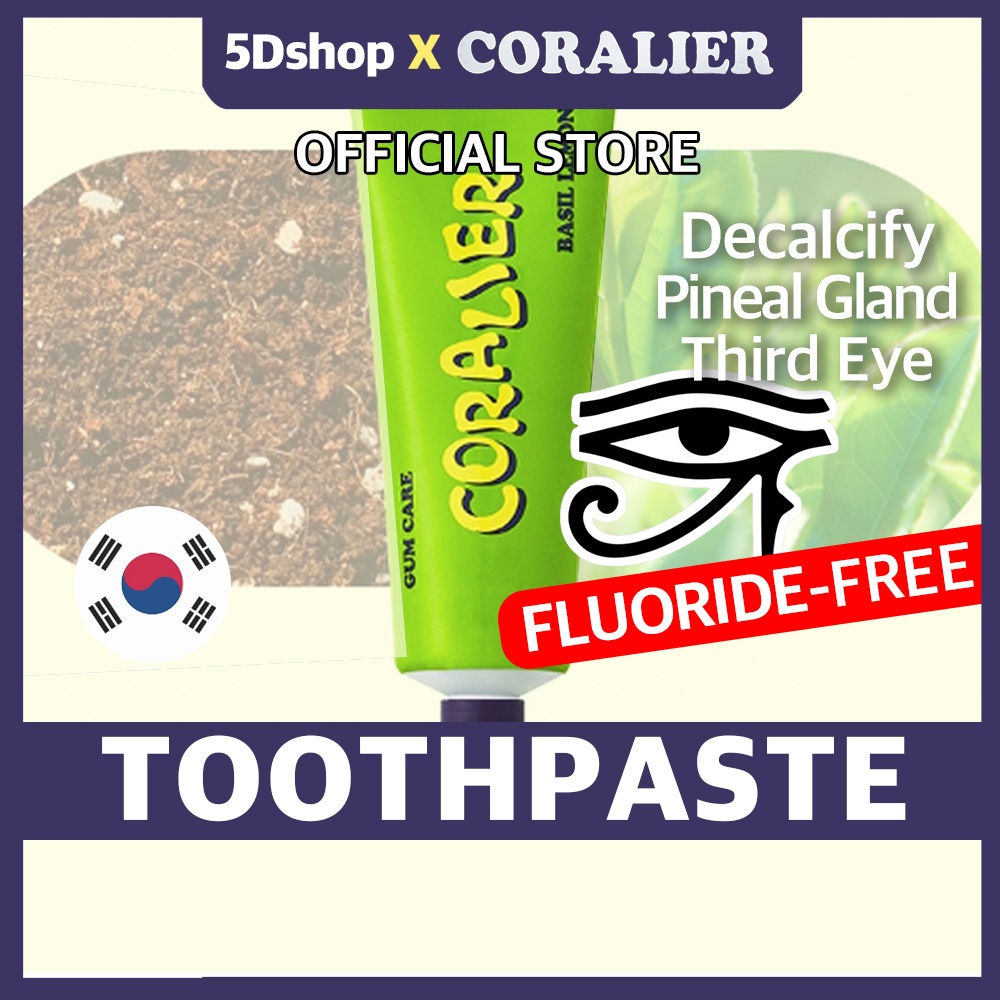 [CORALIER] FLUORIDE-FREE Toothpastes Basil Lemon from Korea Decalcify ...