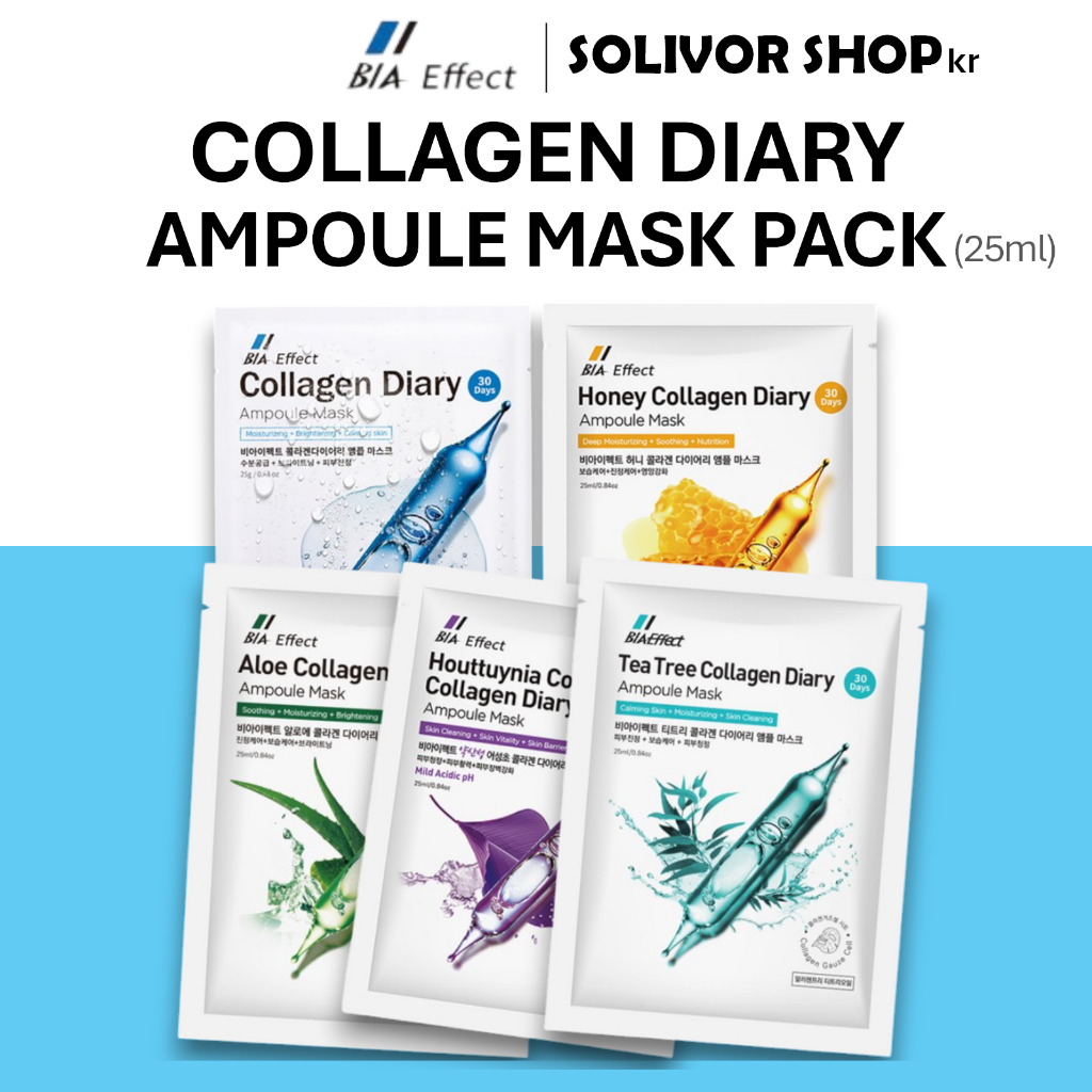 [Ready to Ship][BIA EFFECT] Collagen Diary Ampoule Mask Pack (5Type ...