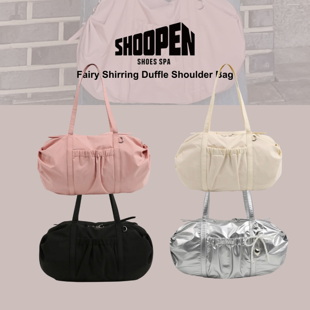 [SHOOPEN] Fairy Shirring Duffle Shoulder Bag (4 colors) | Shopee Malaysia