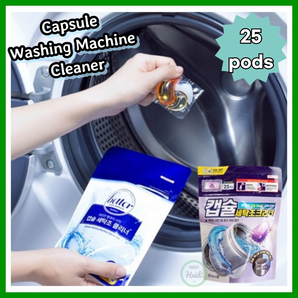 Korea 🇰🇷 Capsule Washing Machine Cleaner 25 Pods Washer Cleaner ...