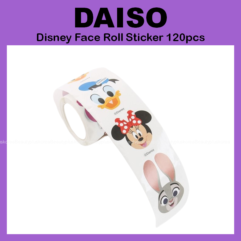 [DAISO] Disney Face Roll Sticker 120pcs | Shopee Malaysia