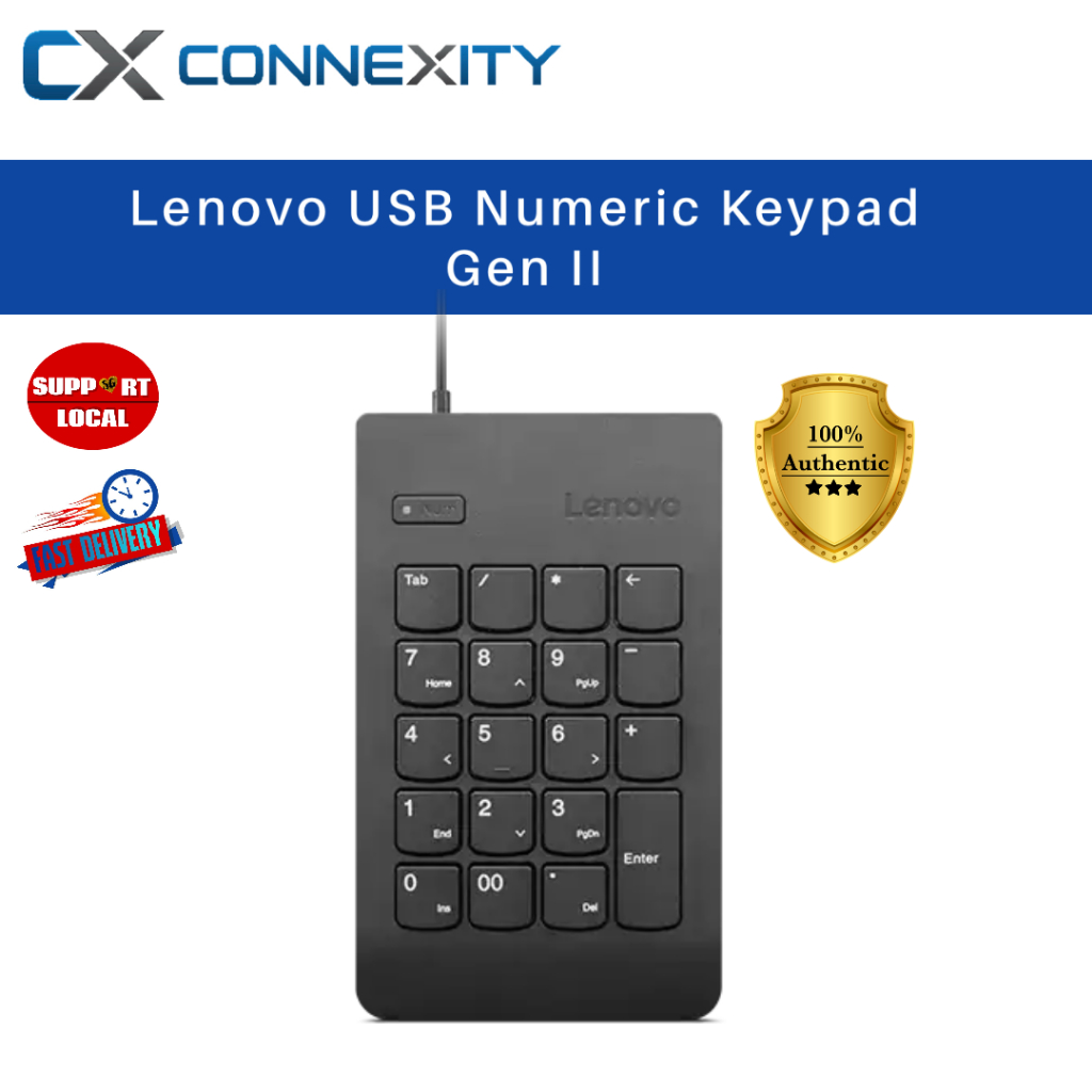 Lenovo USB Numeric Keypad Gen II 4Y40R38905 Keypad For Laptop Keypad ...