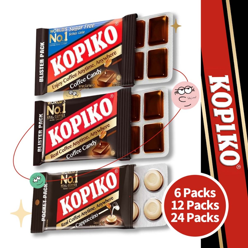 [KOPIKO] (24 packs) Coffee Candy Blister pack | Vincenzo Song joong-ki ...