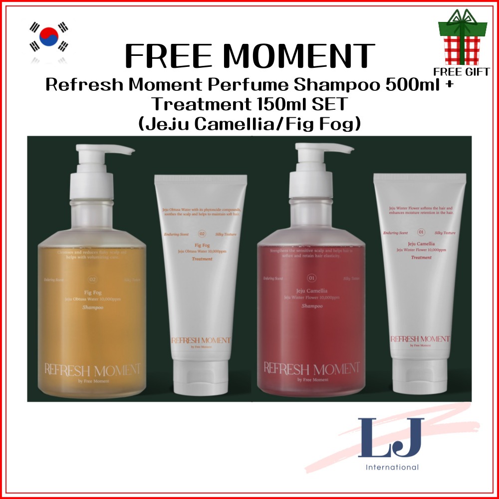 FREE MOMENT Refresh Moment Perfume Shampoo 500ml + Treatment 150ml SET ...