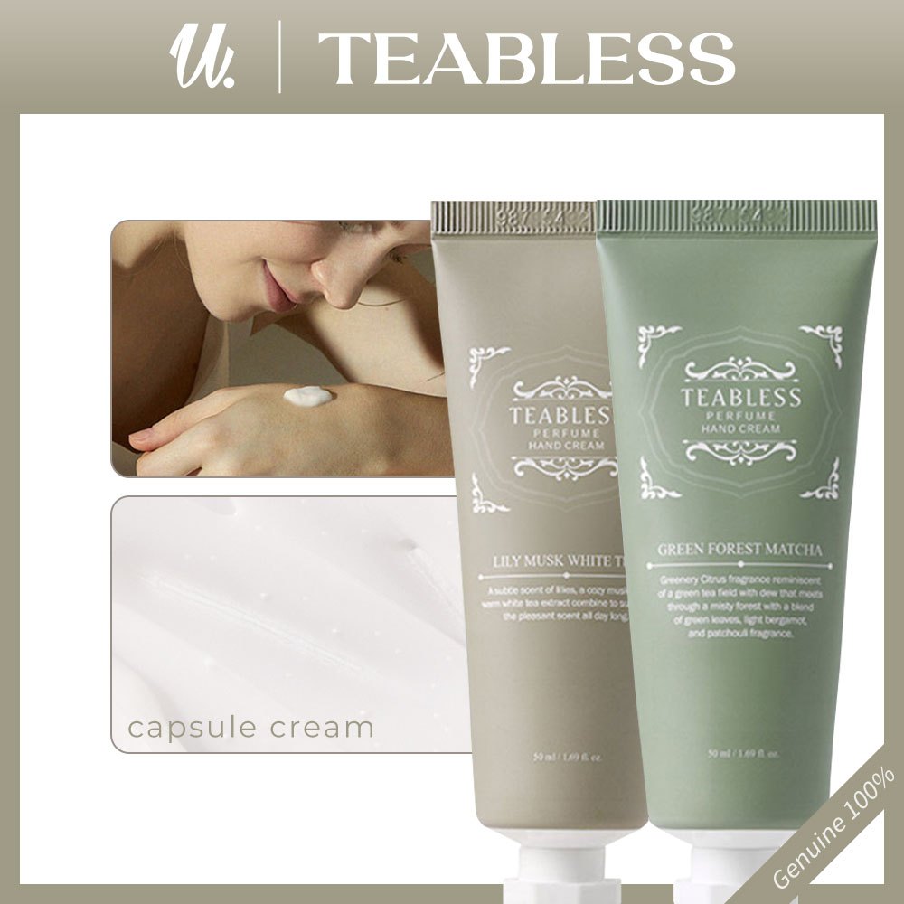 [TEABLESS] HAND CREAM (Green Forest Matcha / Lily Musk White 50ml ...