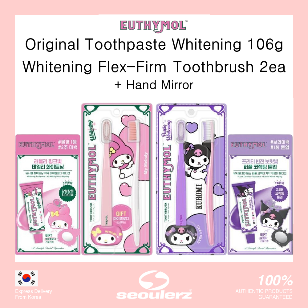 [EUTHYMOL] Kuromi Original Toothpaste Whitening 106g + Hand Mirror ...