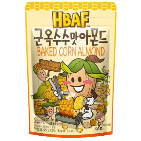 [HBAF] Korean Almond Snack Collection (120g) + RANDOM FREE GIFT / Honey Butter Almond / Wasabi ...
