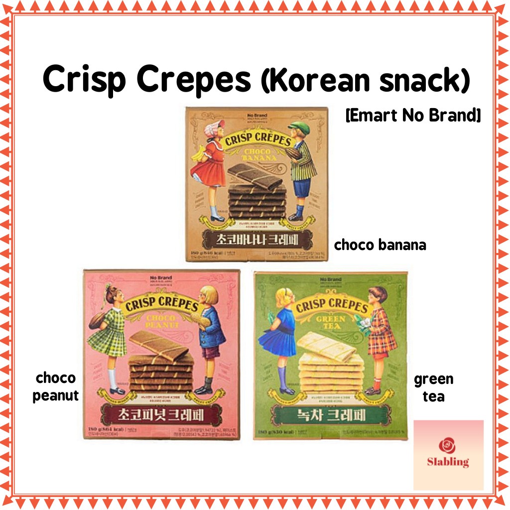 [Emart No Brand] Crisp crepes 180g / 3types(choco banana, green tea ...