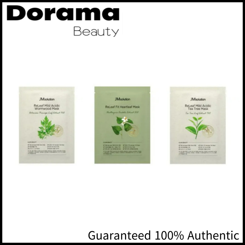 JMsolution Releaf Mask Pack Series (Tea Tree / Heartleaf / Wormwood ...