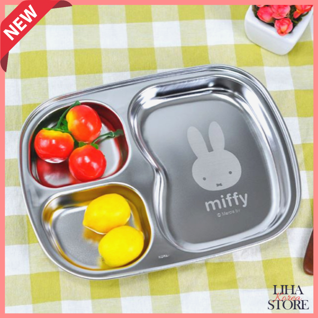 Miffy Stainless Steel Kids Food tray Snack tray | Shopee Malaysia
