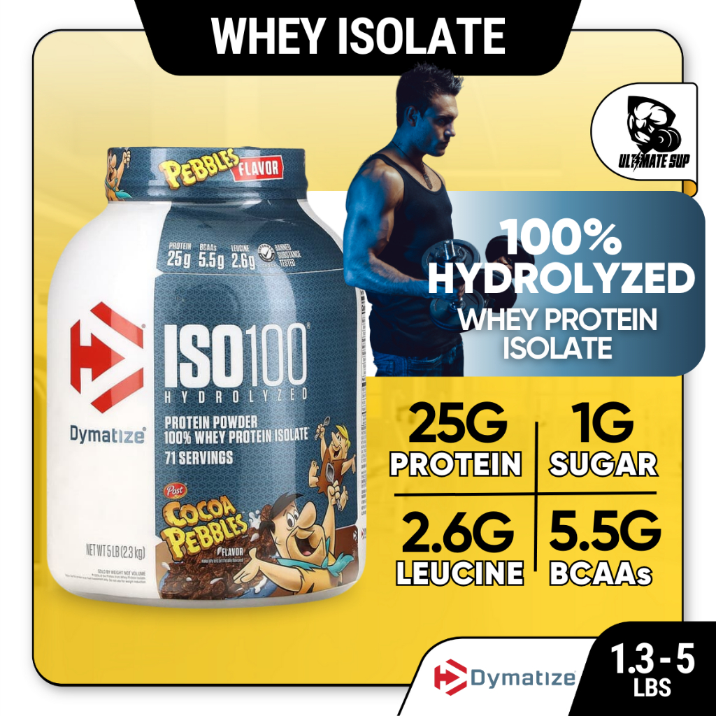 Dymatize, ISO 100 Hydrolyzed, Whey Isolate Protein Powder, Muscle Growth and Quick Recovery ...